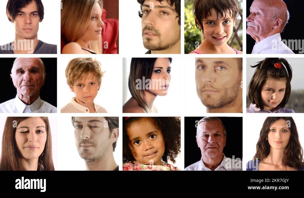 Facial expression collage woman Stock Videos & Footage - HD and 4K ...