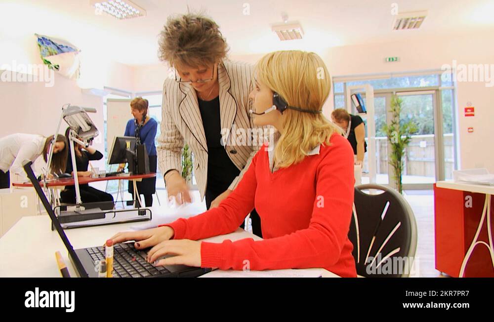 Modern office reception desk staff Stock Videos & Footage - HD and 4K ...