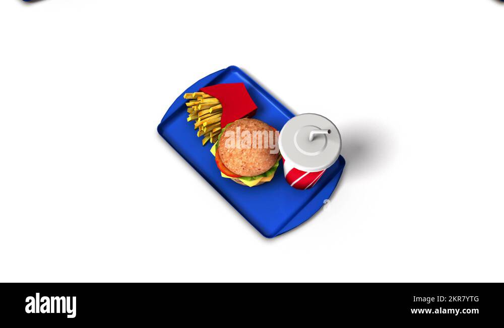 Boom down from single Fast Food revealing endless Foods Stock Video ...