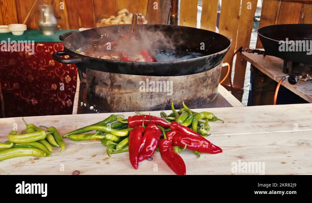 medieval market food stall Stock Video Footage - Alamy