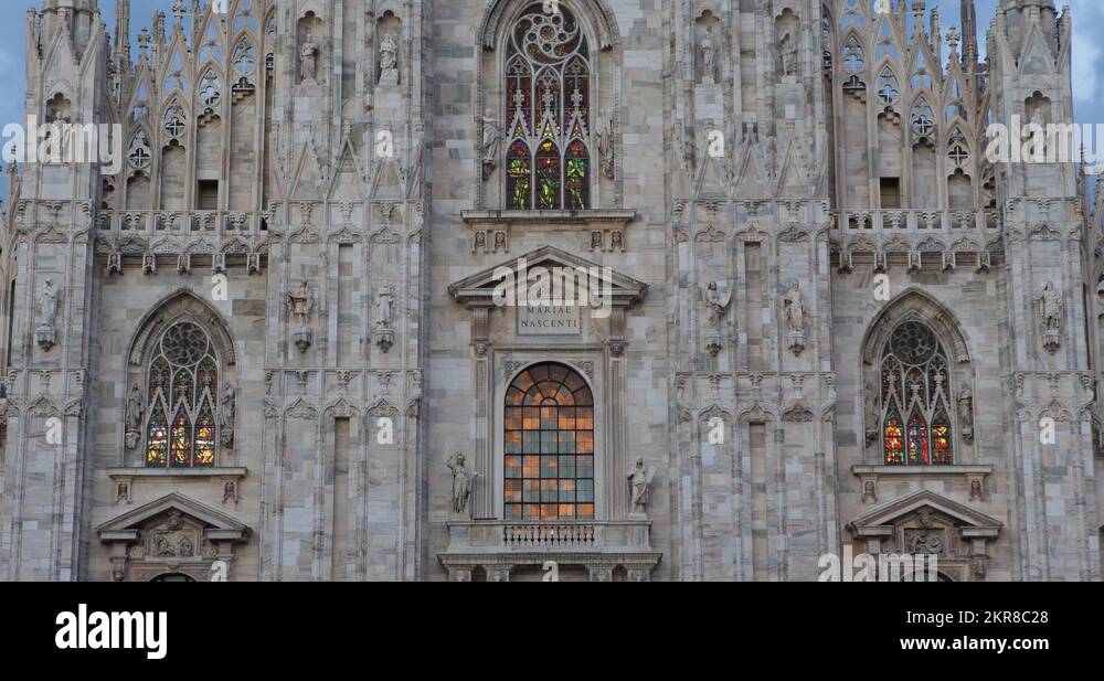 Ultra HD 4K Milan Cathedral Church Duomo Sculpture Statue Stained Glass ...