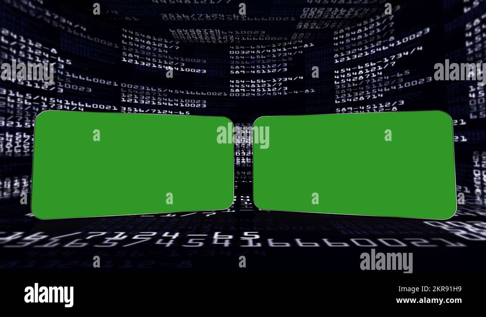 Two Green Screen Monitors in Numbers Room,, with Alpha Channel Stock ...