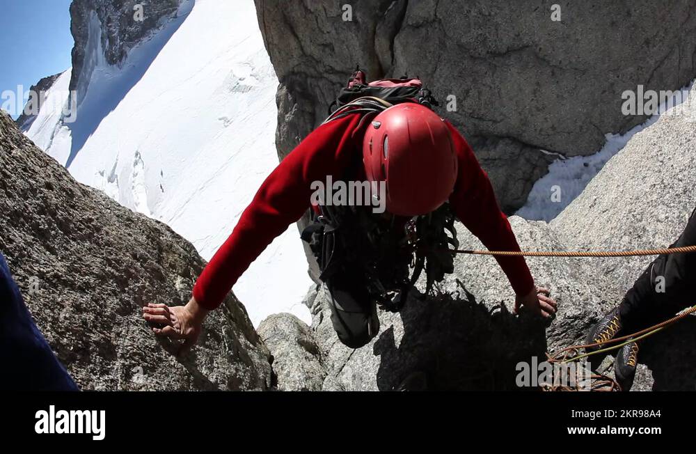 Rock climbing in the wonderful granite peaks of the south face of Mont ...