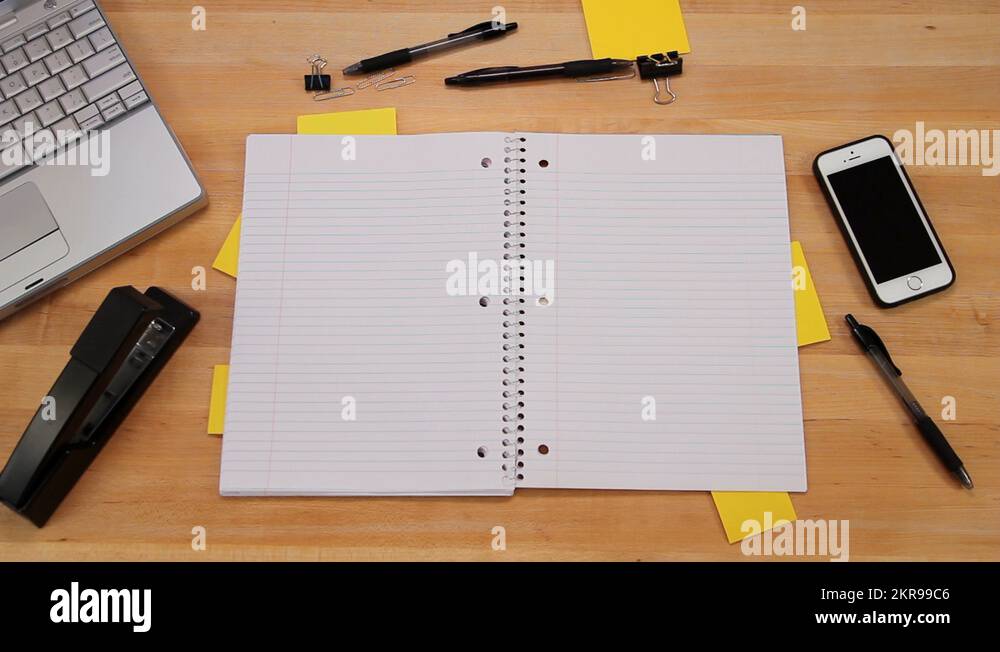 Writing goals in notebook, top view Stock Video Footage - Alamy