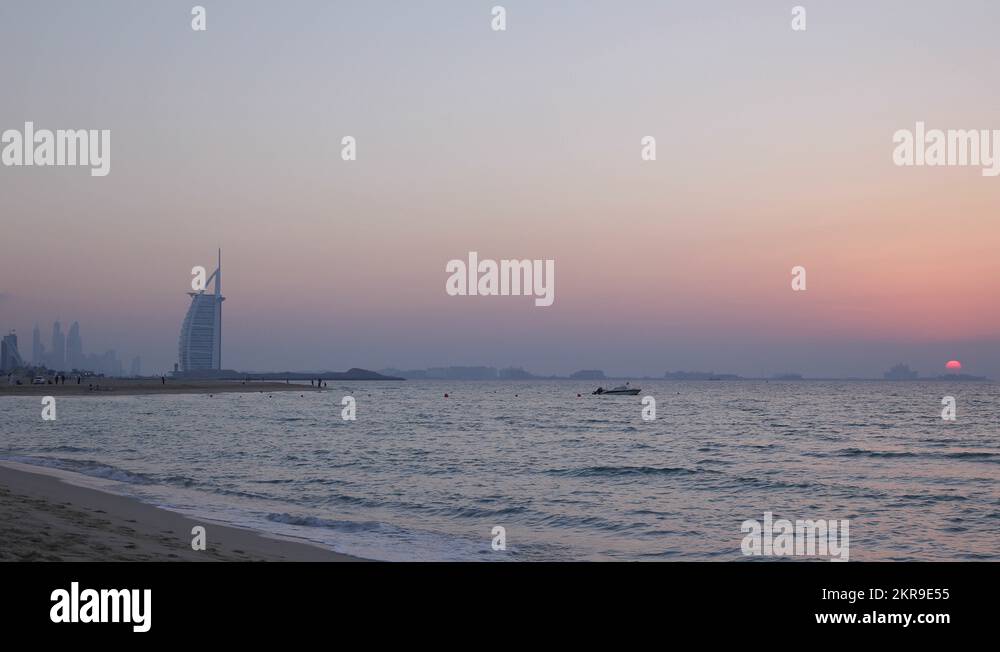 Sunset Sunrise Seven Stars Luxury Hotel Burj Al Arab Dubai United Arab ...