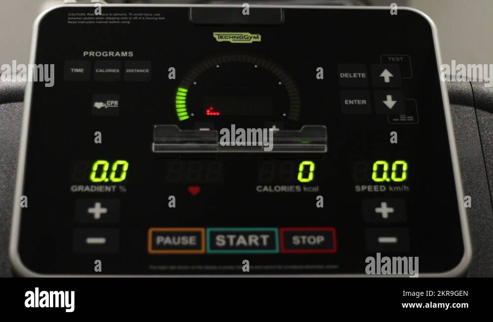 Running treadmill dashboard Stock Video Footage - Alamy