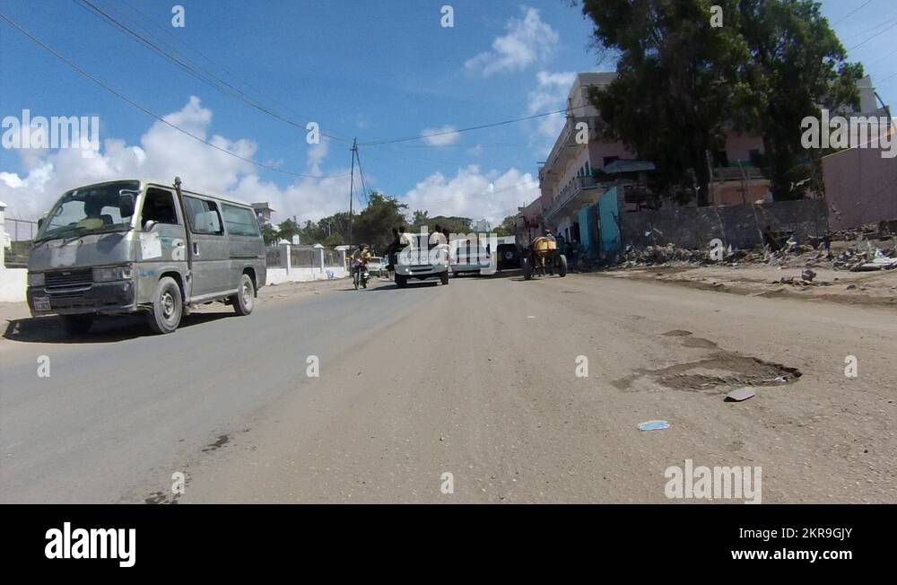 Somali Soldiers in Pickup Pass Line of Transport Trucks Stock Video ...