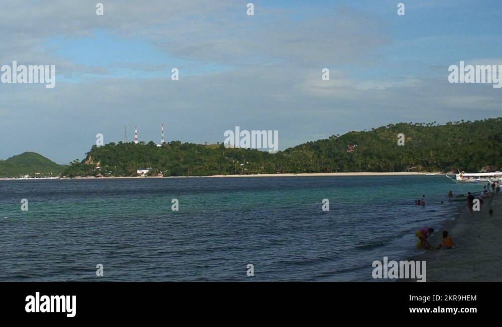 Sand beach on the island Oriental Mindoro-Philippines Stock Video ...