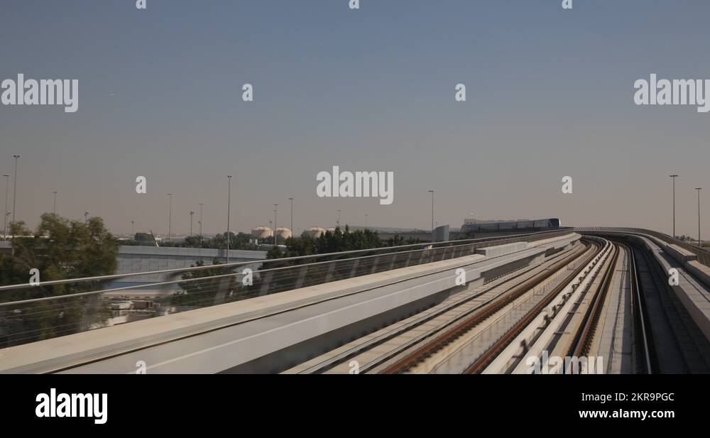 Ultra HD 4K Dubai Airport Terminal DXB Metro POV Train Arrival ...