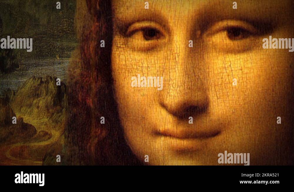 Mona Lisa - Leonardo Da Vinci -Renaissance Painting Animation Stock ...