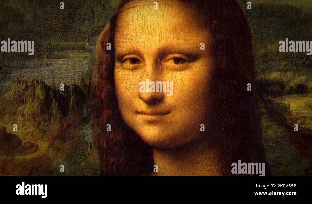 Mona Lisa - Leonardo Da Vinci -Renaissance Painting Animation Stock ...