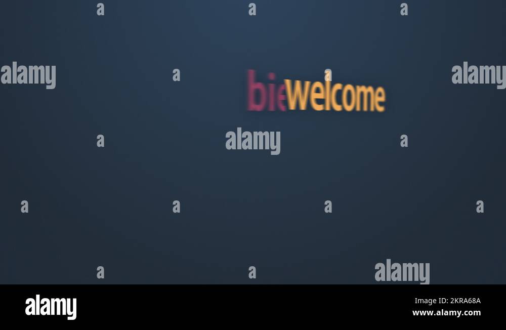 Language learning concept - word 'Welcome' in different languages Stock ...