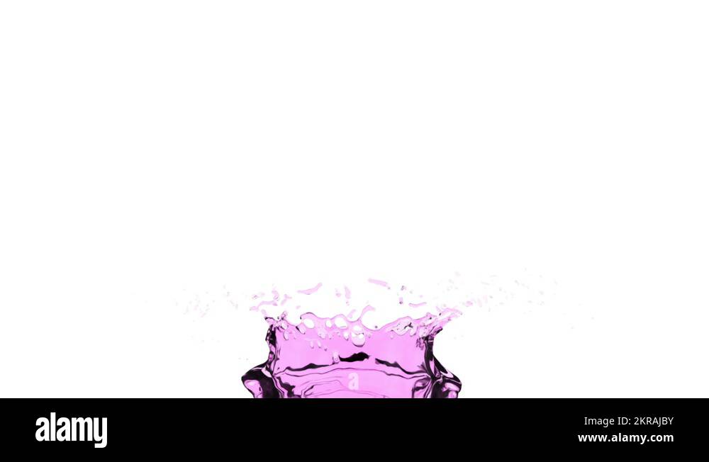 pink water splash in slow motion, isolated on white (FULL HD Stock ...