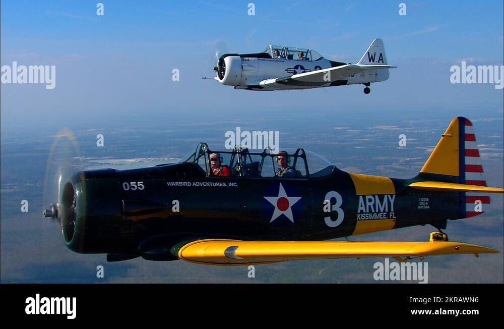 AT-6 SNJ Air to Air Stock Video Footage - Alamy