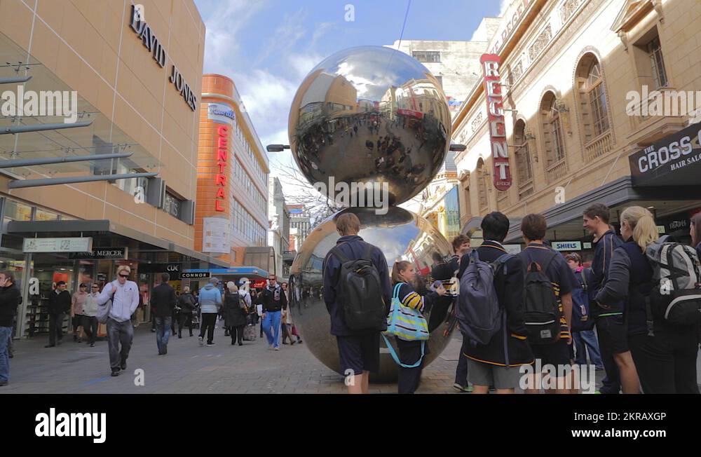 Adelaide downtown - rundle mall "malls balls" best known landmark in ...