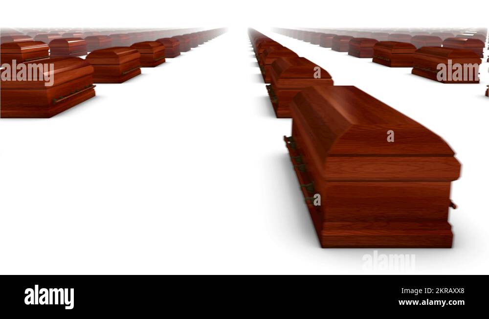 Endless Coffins (Wood) front view loop Stock Video Footage - Alamy