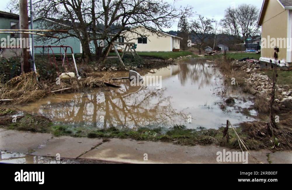 Property damage flood. Flooding area Stock Video Footage - Alamy