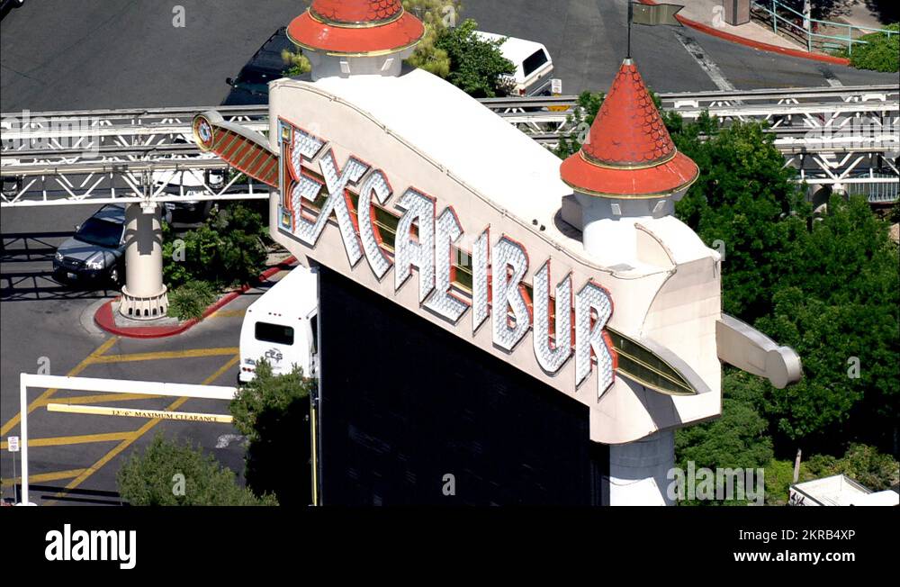 Las Vegas Hotels Excalibur Stock Video Footage - Alamy