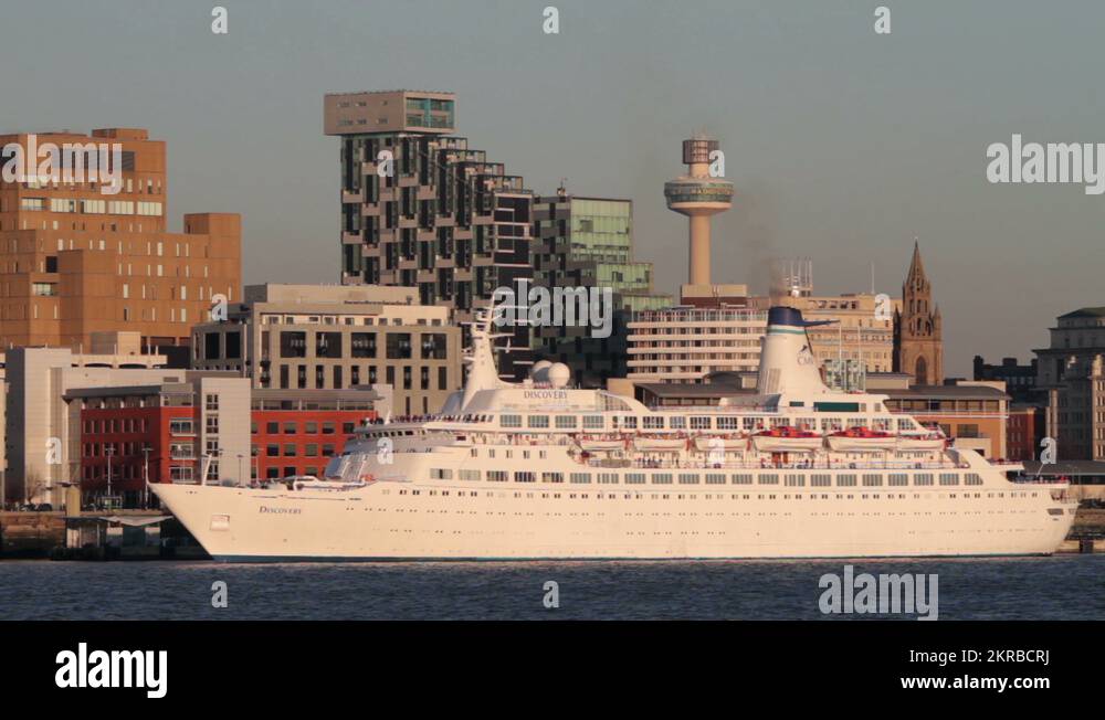 mv discovery cruise ship, leaving liverpool, england Stock Video ...
