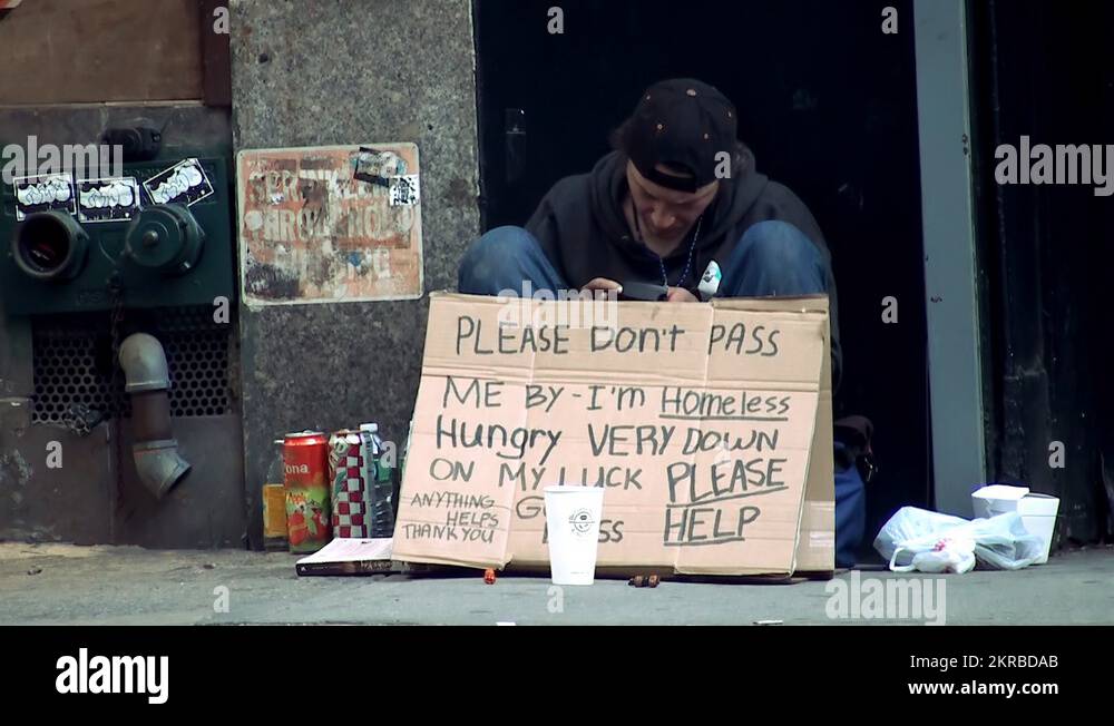 Homeless man on nyc street Stock Videos & Footage - HD and 4K Video ...
