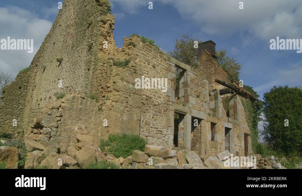 Derelict house, rubble on the floor - dolly Stock Video Footage - Alamy
