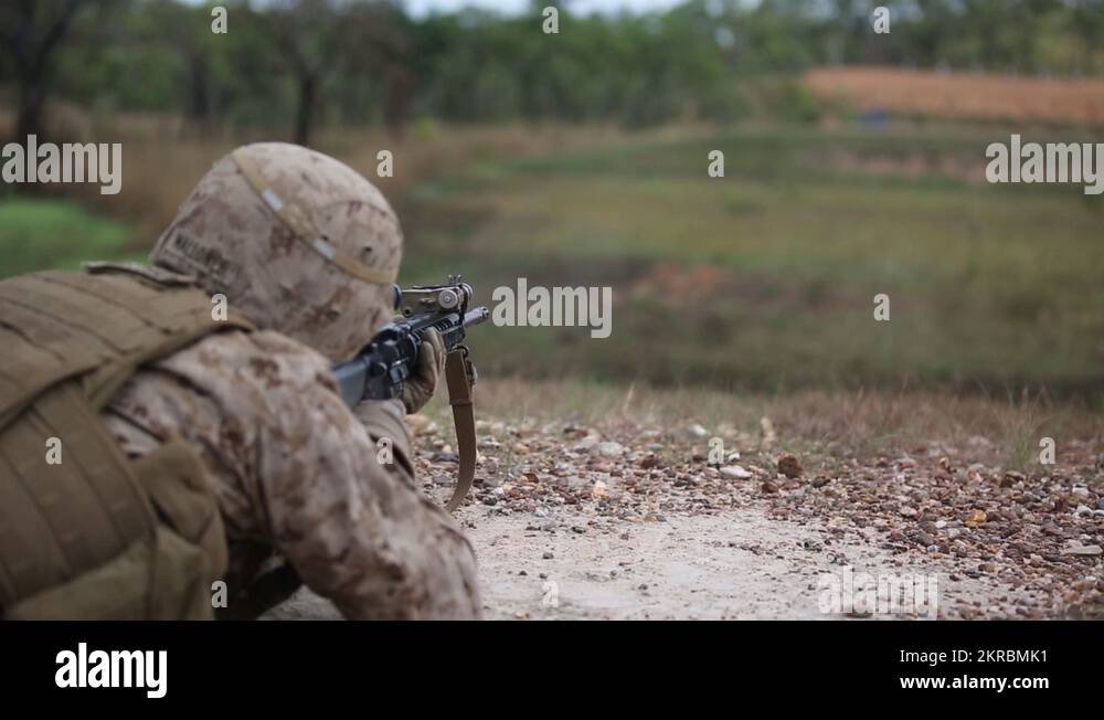 US Army soldier aims his weapon at joint training exercise (courtesy ...