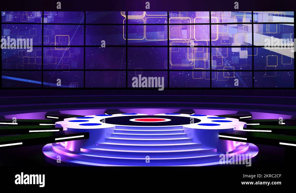 Entertainment TV Studio Set 01-Virtual Green Screen Background Loop Stock Video Footage - Alamy