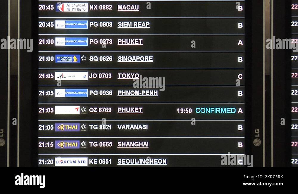 Information board suvarnabhumi international airport Stock Videos ...