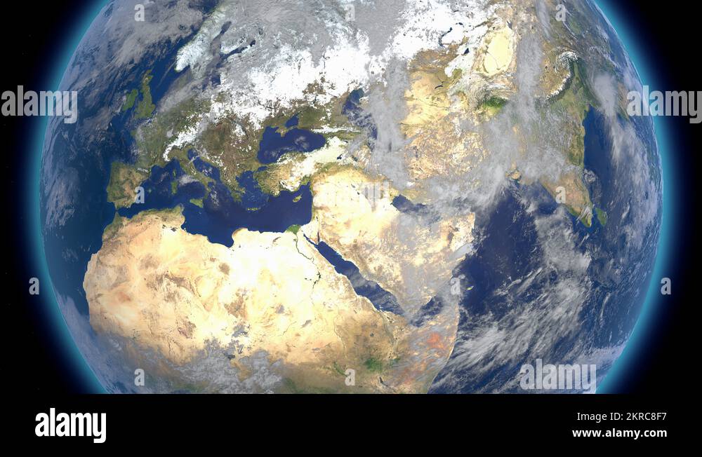 Planet Earth, zoom to Europe 4K Ultra HD Stock Video Footage - Alamy