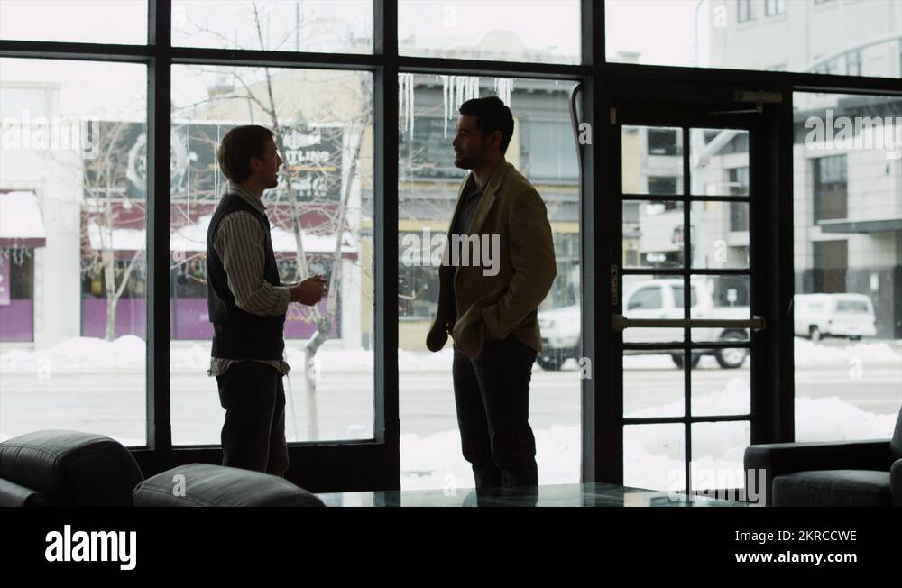 MS Man shaking hands with business man and leaving office / Provo,Utah ...
