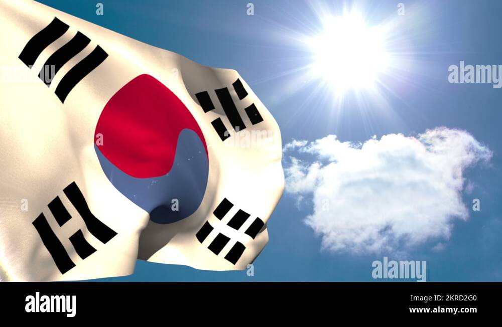 Korea the republic of national flag Stock Videos & Footage - HD and 4K ...