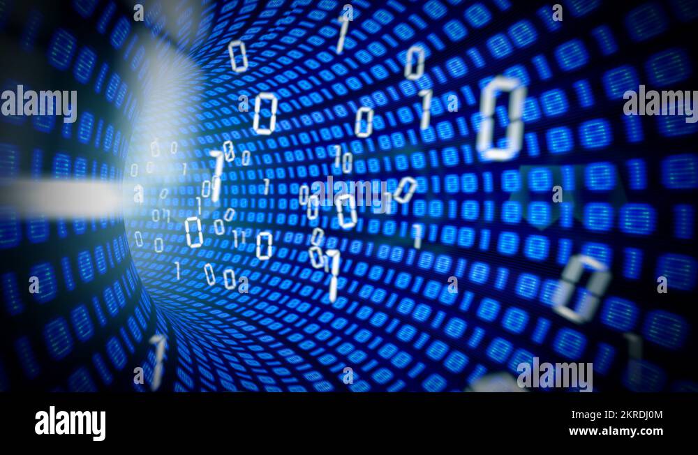 Binary internet tunnel - v4 blue. Seamless loop. HD1080p Stock Video ...