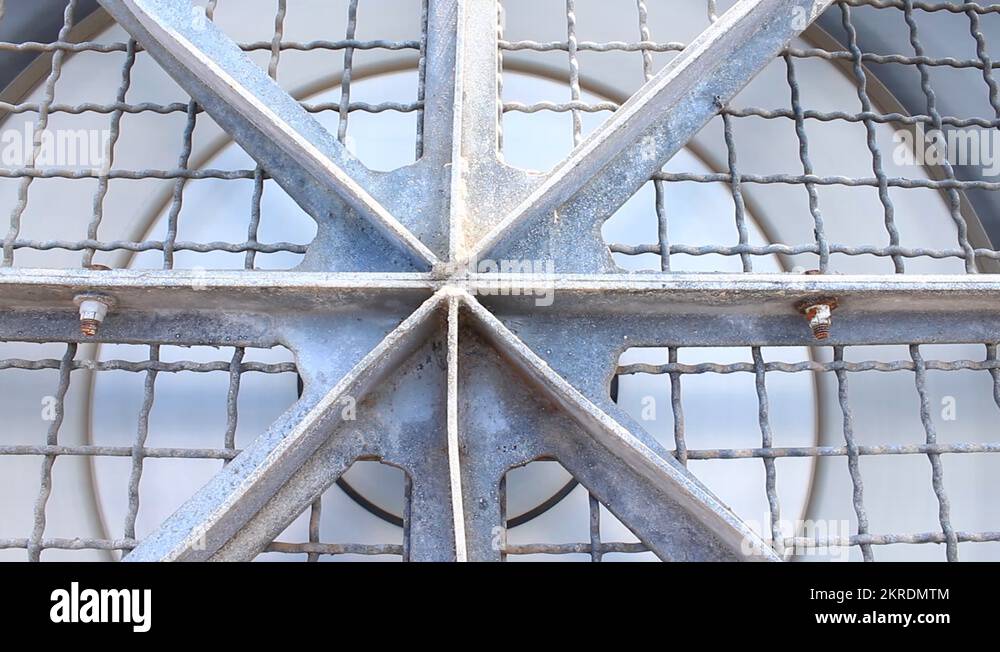 Industrial Fan Rotating For Cooling The Compressor Stock Video Footage ...