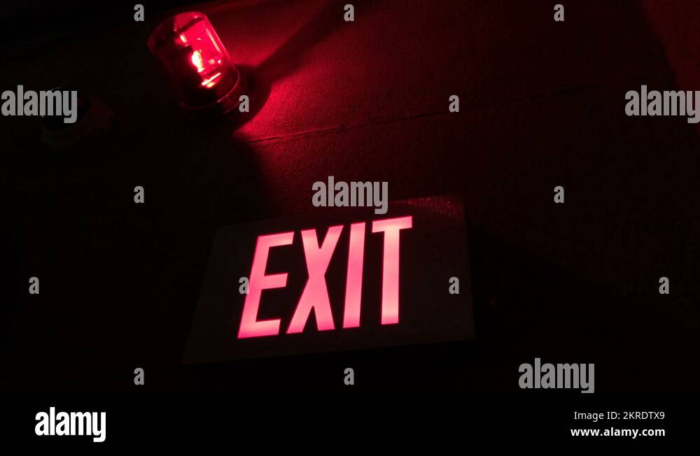 Fire exit sign light Stock Videos & Footage - HD and 4K Video Clips - Alamy
