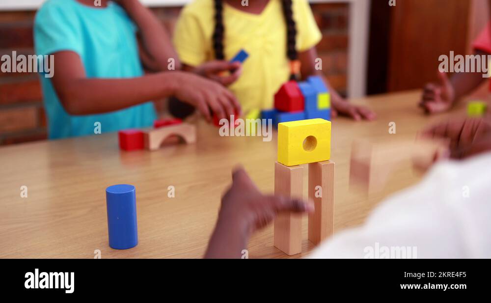 Playing with blocks in classroom Stock Videos & Footage - HD and 4K ...