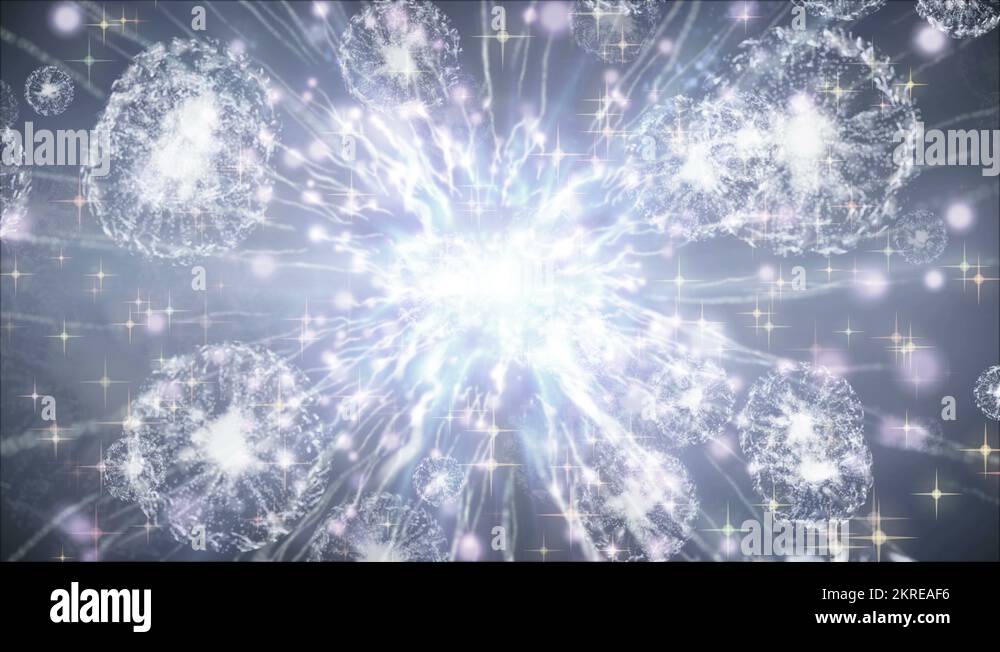 4K Abstract motion background, shining light, rays, particles, seamless ...