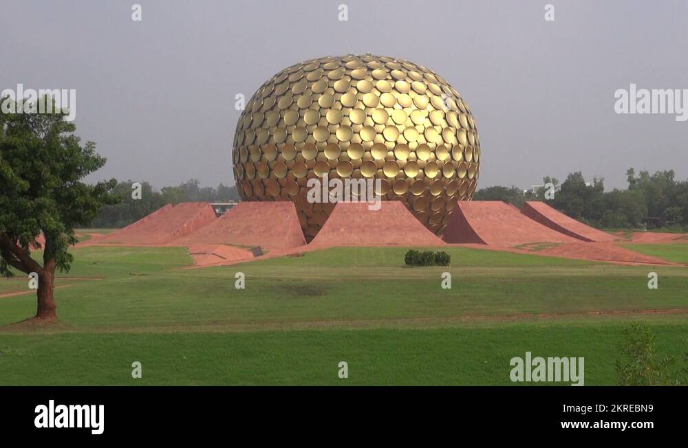 Matrimandir golden temple in auroville Stock Videos & Footage - HD and ...