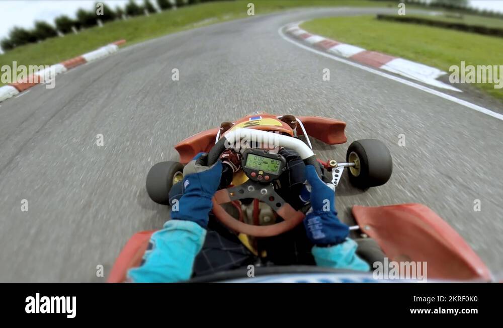 kart racing onboard view - race karting - fast speed - extreme ...