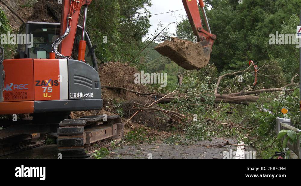 Landslide road blocked Stock Videos & Footage - HD and 4K Video Clips ...