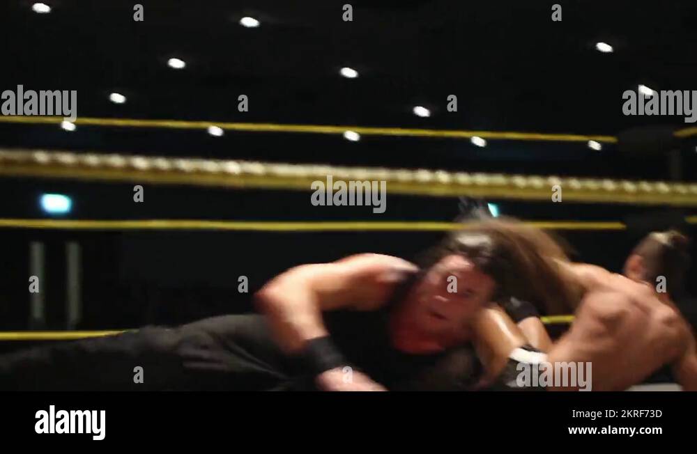 Impressive Headscissor Takedown - Pro Wrestling Move HD Stock Video ...