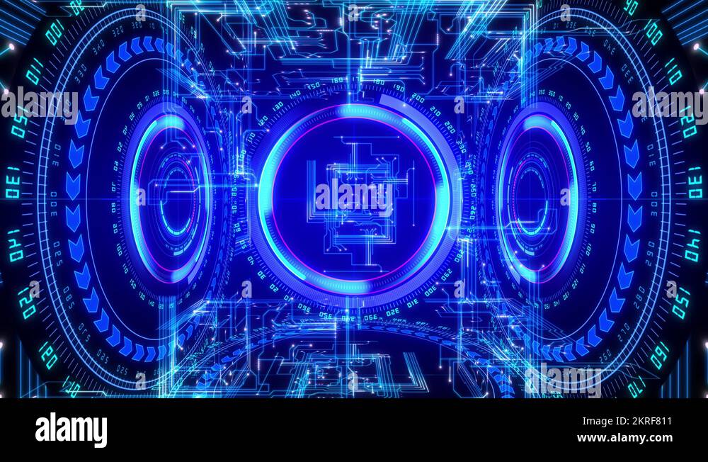 4K Futuristic technological abstract motion background, seamless ...