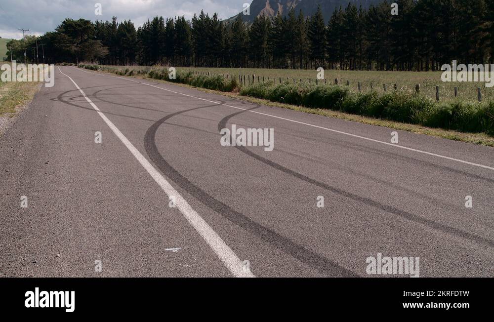 Tyre marks on road Stock Videos & Footage - HD and 4K Video Clips - Alamy
