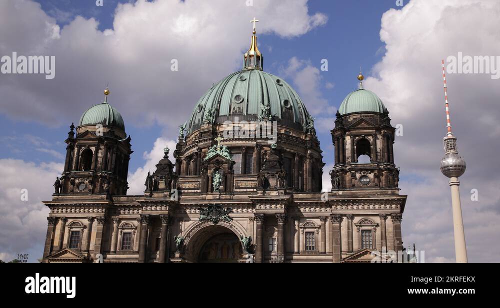 UltraHD 4K UHD Iconic German Symbol Berlin Cathedral TV Tower City ...