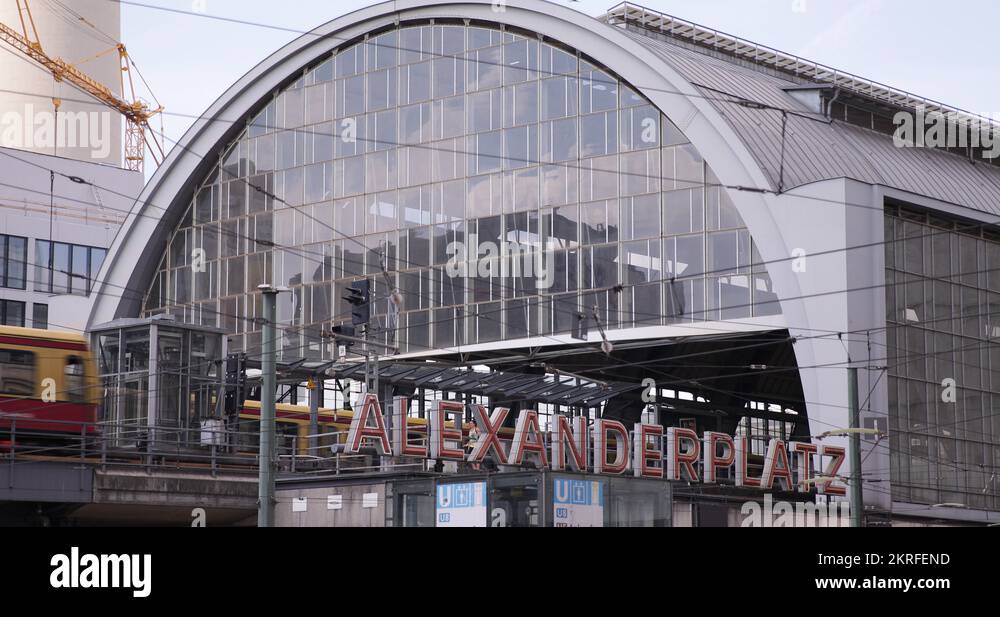 Ultra HD 4K Busy Berlin Alexanderplatz Railway Station S Bahn Train ...