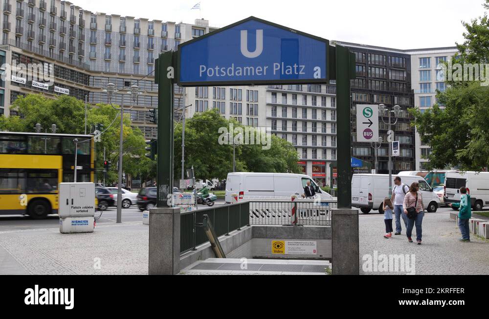 Berlin Metro Railway City Center Potsdamer Platz Bahnhof People Daily ...