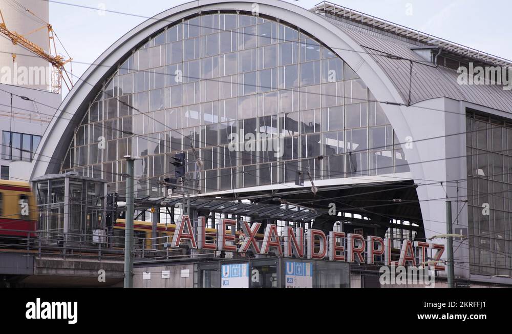 Busy Interchange Berlin Alexanderplatz Railway Station S Bahn Train ...