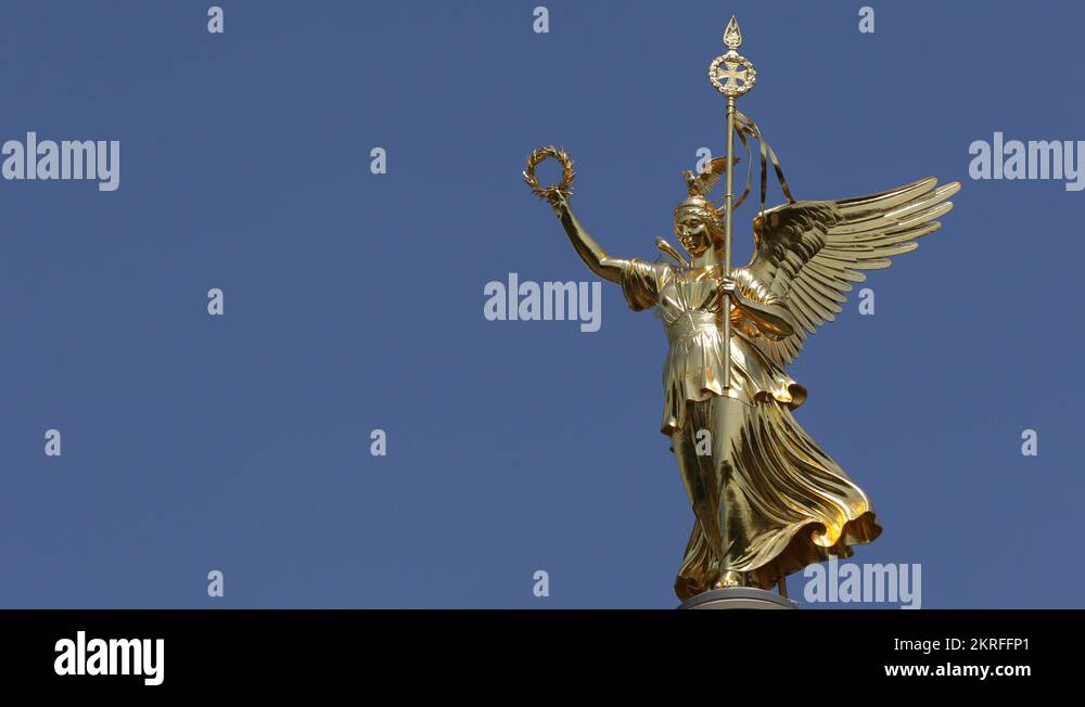 Closeup Close Up Berlin Victory Column Iconic German Landmark Freedom ...