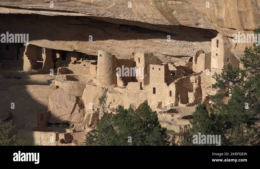 Pueblo Ancient indian cliff dwelling Mesa Verde 4K Stock Video Footage ...