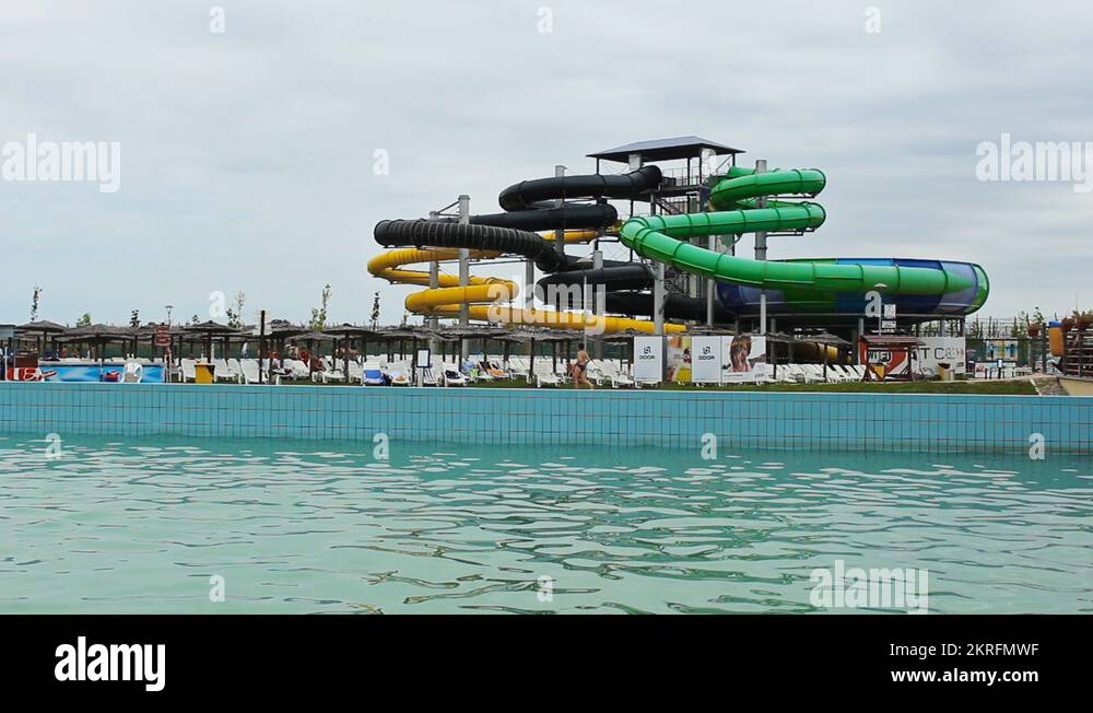 water aqua park amusement water park Stock Video Footage - Alamy