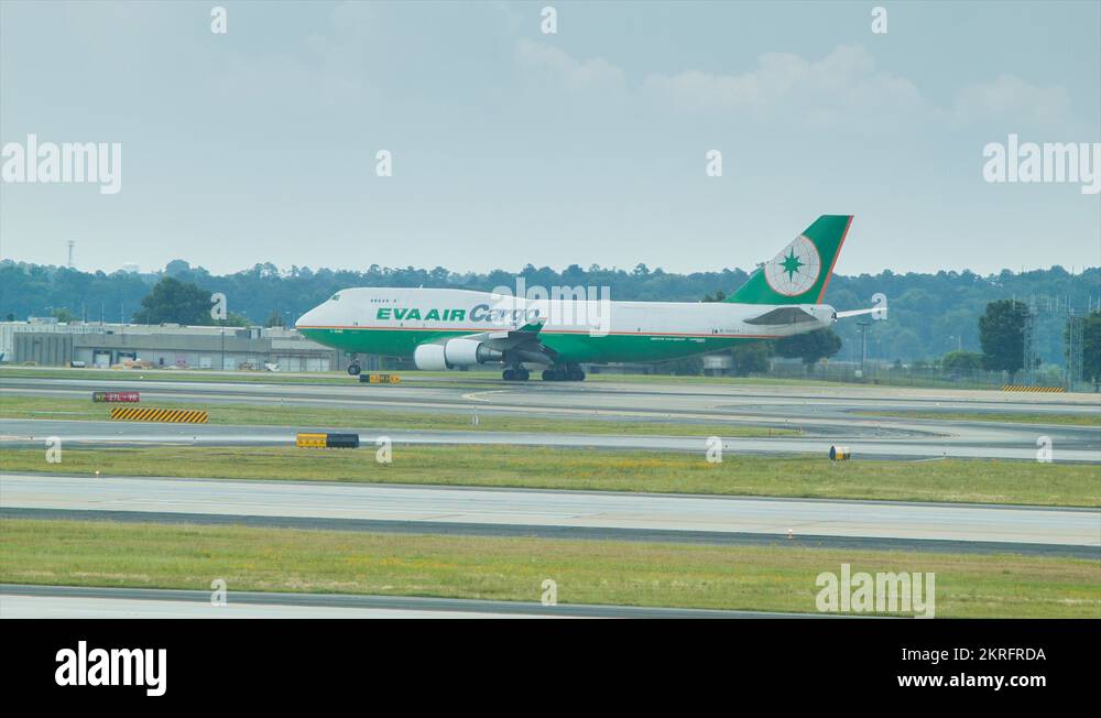 Eva Air Cargo Boeing 747 at Atlanta Airport ATL Stock Video Footage - Alamy